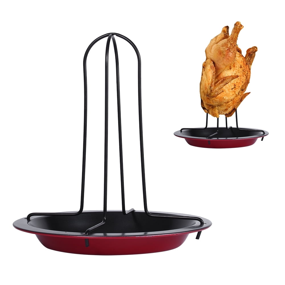 Qiilu Chicken Roaster Grill,Non-stick Vertical Chicken Cooking Grill ...