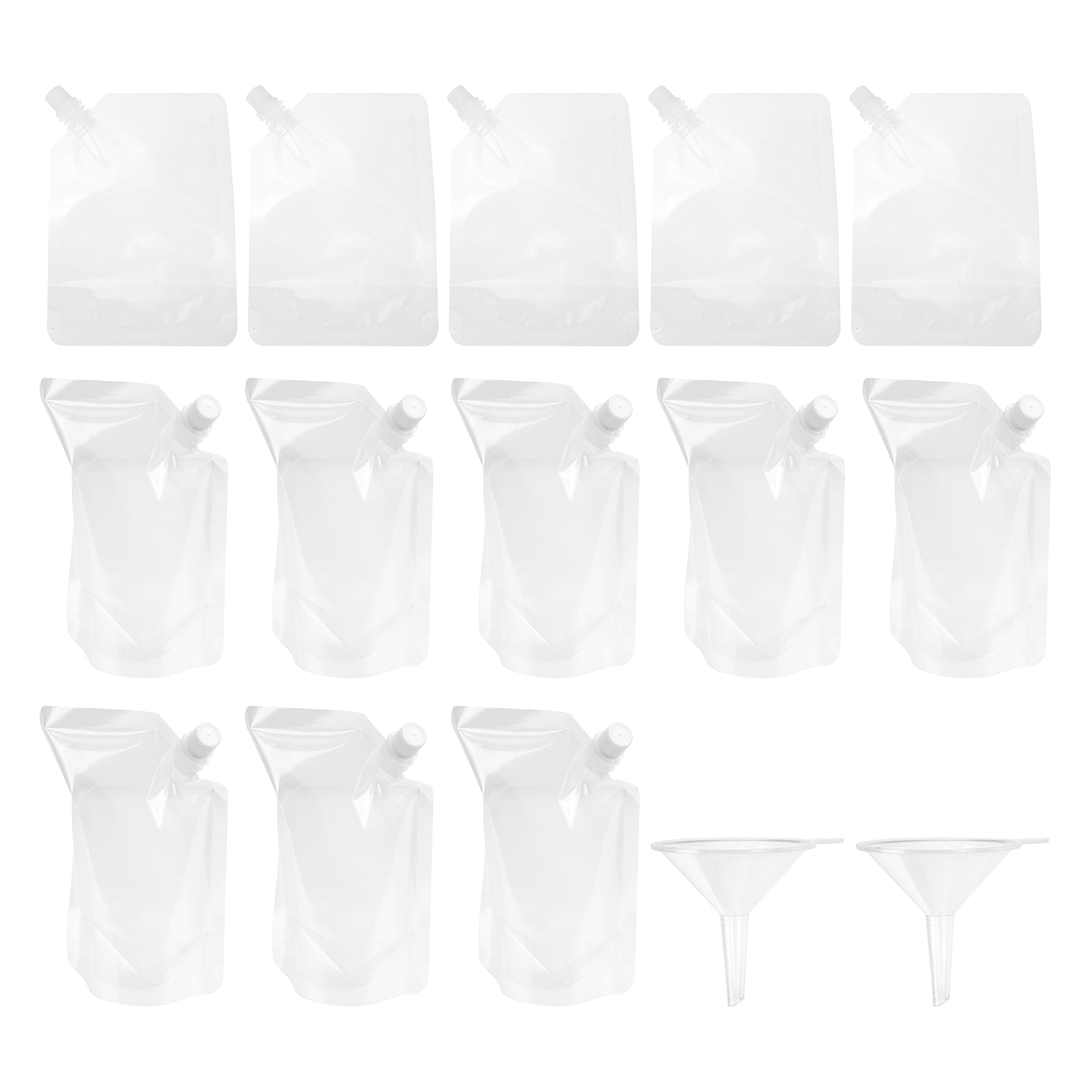 Qijita 1 Set Clear Drinking Bag Plastic Liquor Bag Screw Lid Beverage ...