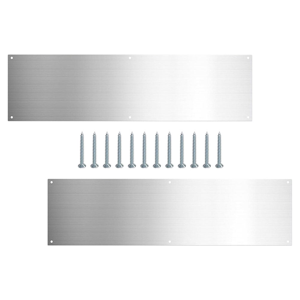 Qijita 1 Set Metal Door Reinforcement Metal Door Plate Door Kick Plates ...