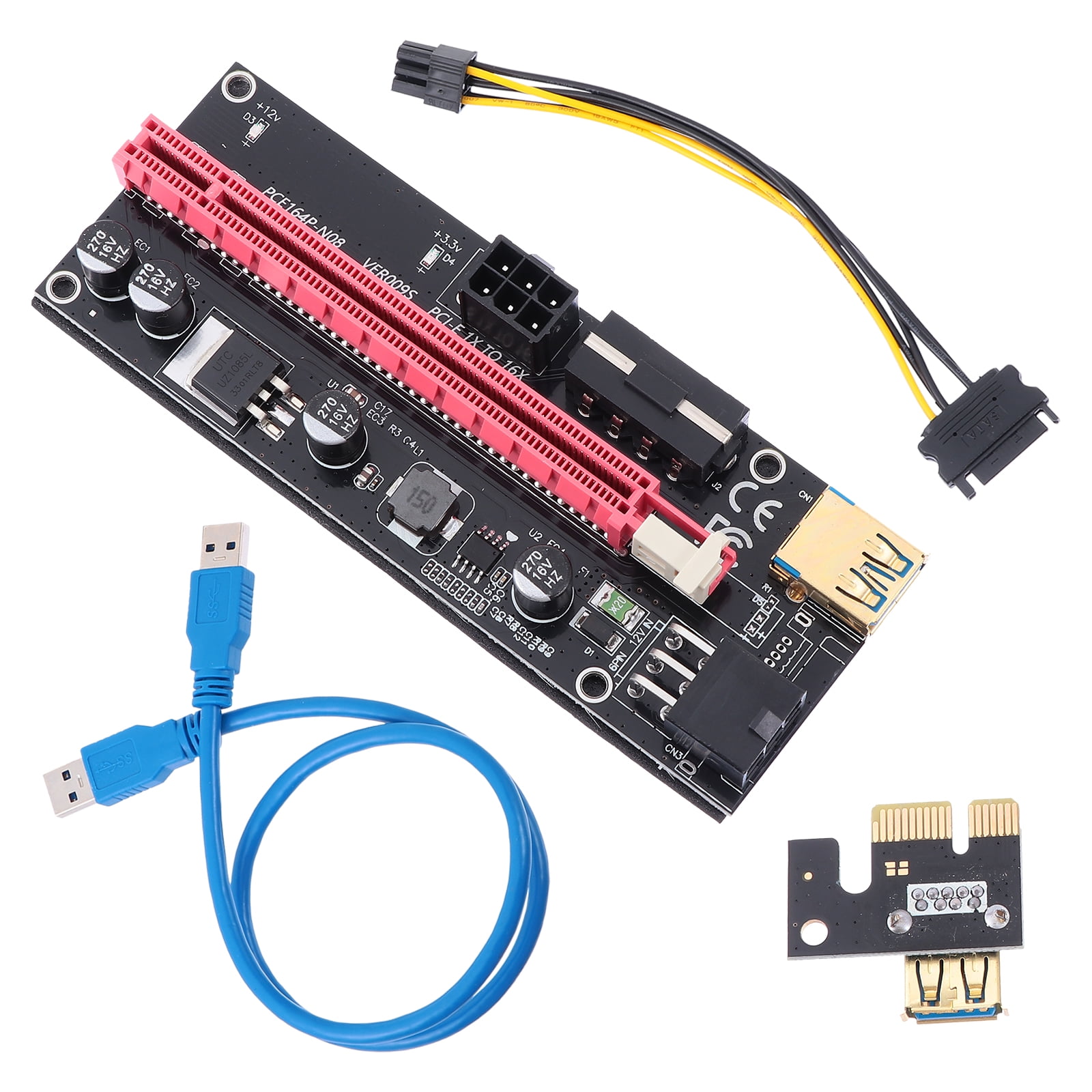 ROSENICE Professional PCIE Adapter Card with Dual 6PIN Interfaces for ...