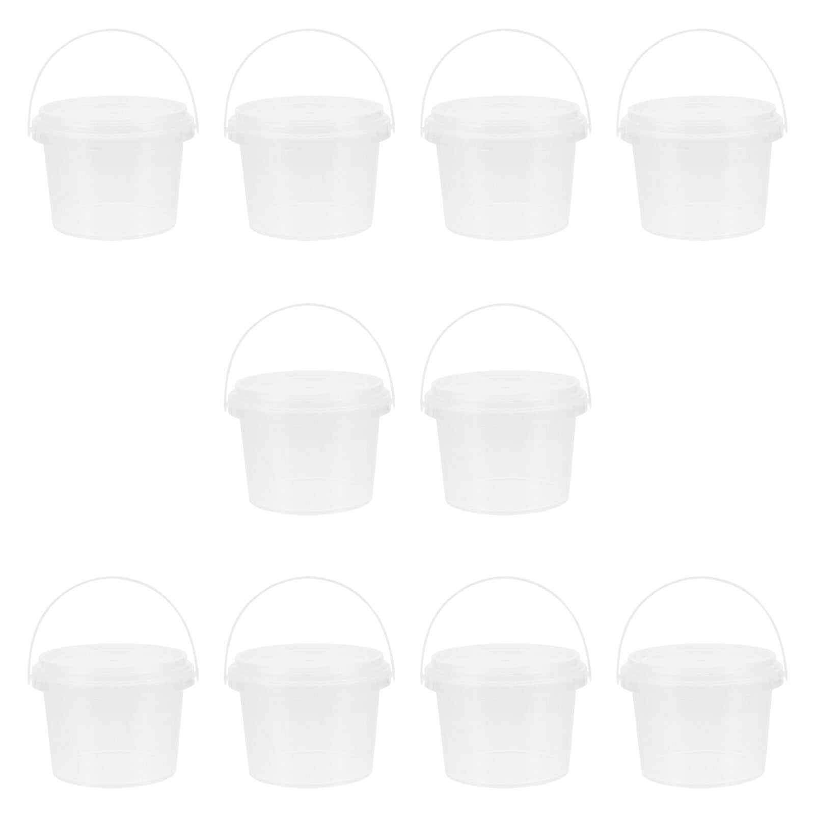 Qijita 10PCS Transparent Mini Storage Bucket Storage Bucket Candy ...
