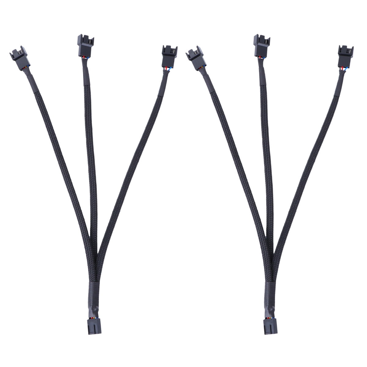 Qijita 2Pc 1 to 3 Mainboard 4 PIN Fan Extention Cables PWM Adapter ...