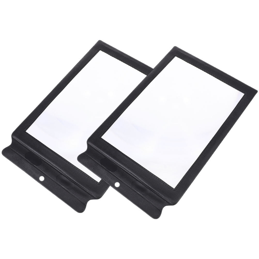Qijita 2pcs Elderly Handheld Magnifier Full Page Reading Magnifying ...