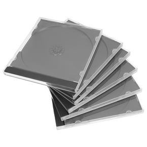 Plastic CD Storage Boxes for Organized Media in White and Blue