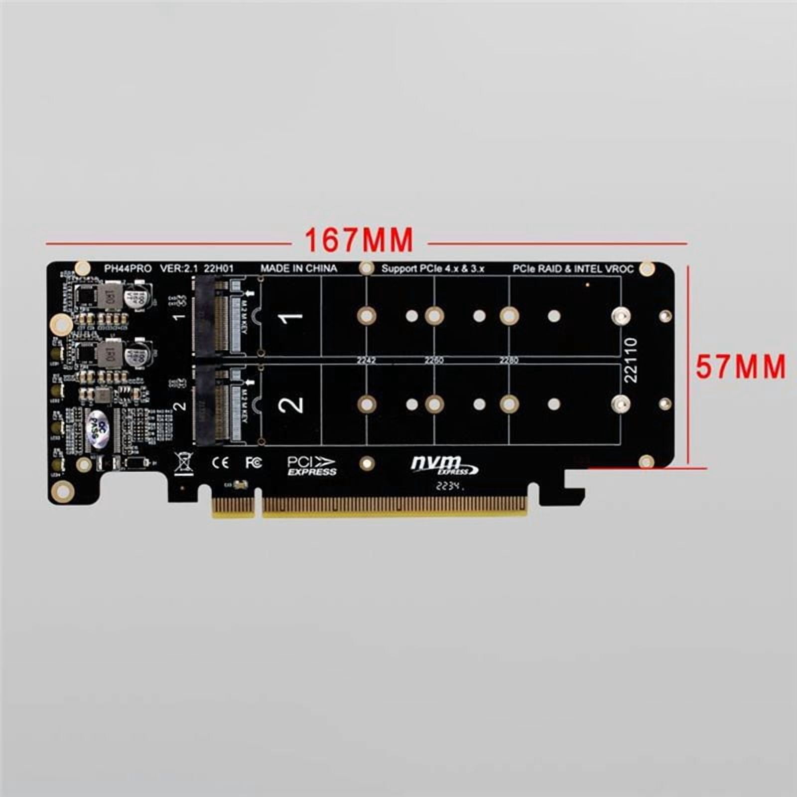 Qilidiba Double-Sided 4-Disk NVME RAID Card PCIeX16 to M.2 M-Key ...
