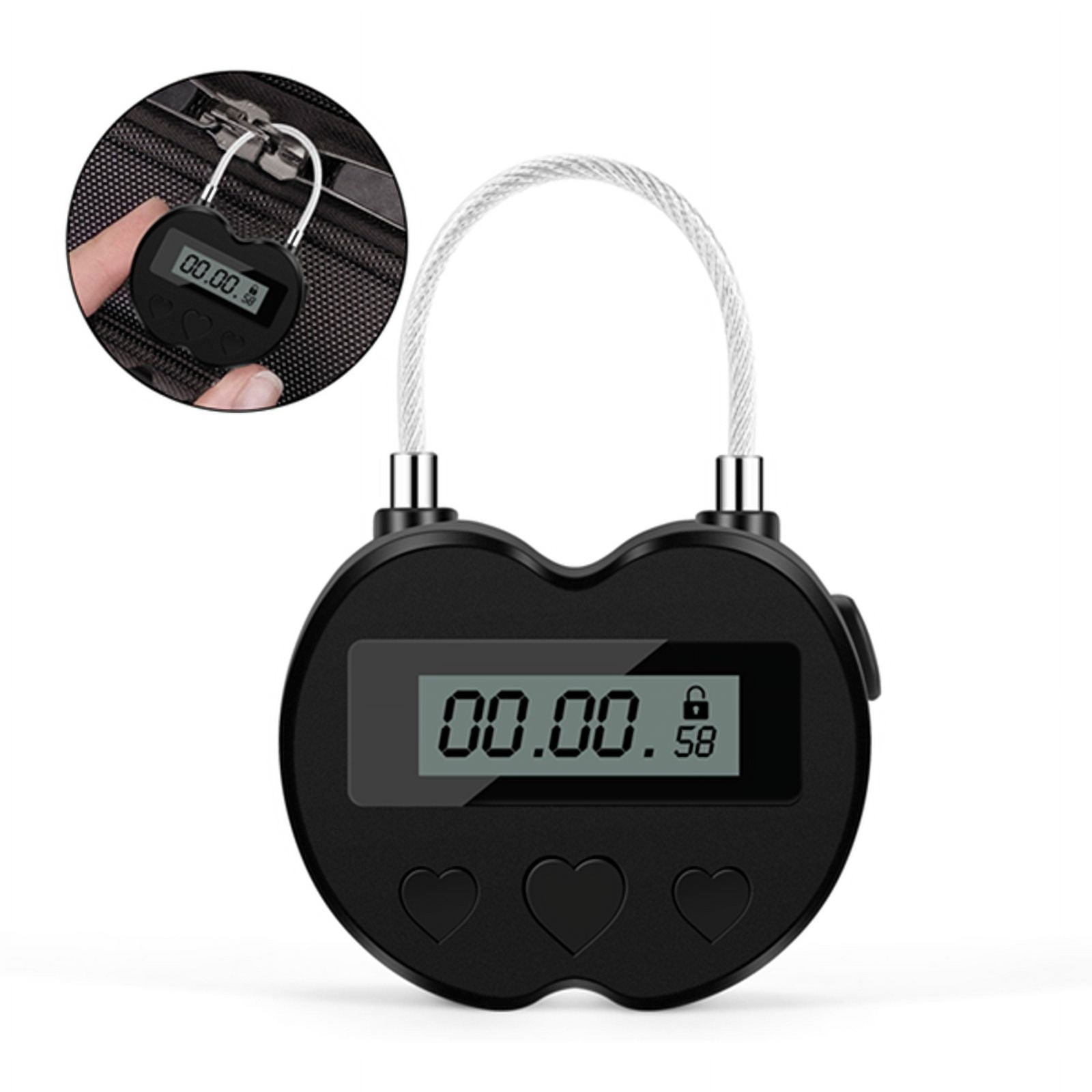 Qilidiba Timer Padlock Smart Time Lock Lcd Display Time Lock ...