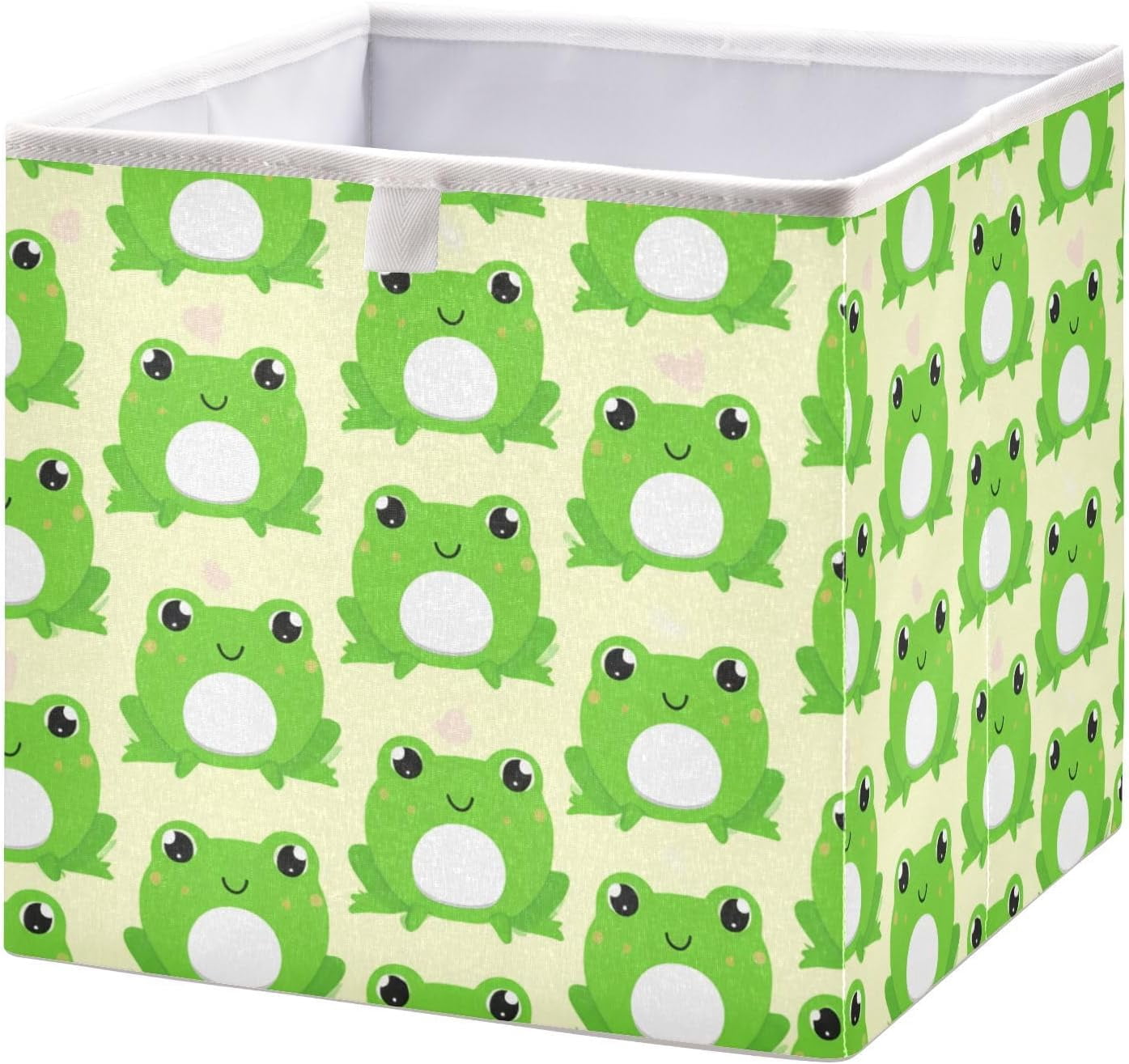 Qilmy Cute Frogs Open Home Storage Bins, 15.8 x 10.6 x 7 Inch Closet ...