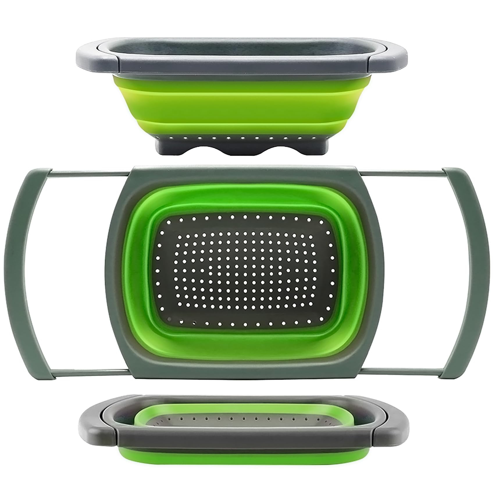 Qimh Colander collapsible, Colander Strainer Over The Sink Vegetable ...
