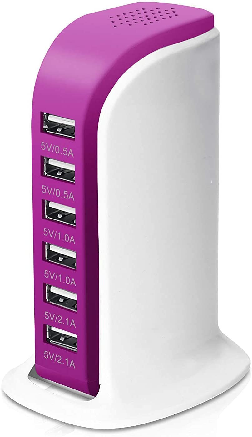 Merkury Innovations 3.1A USB Wall Charger 6-Outlet Extender with 2 USB ...