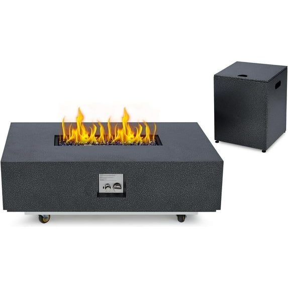 QinaQin 36 Inch Outdoor Propane Fire Pit Table,Patio Heater with ...