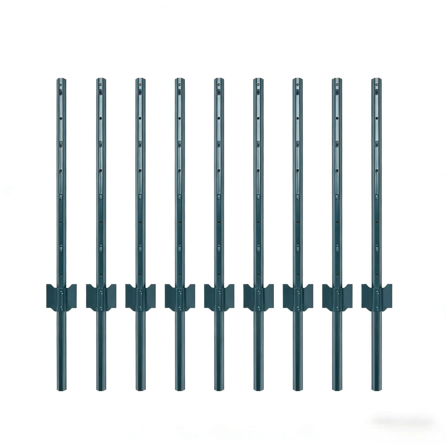 QinaQin 4 FT 10 PC Garden Fence Post,Heavy Duty Metal U-Post,Garden ...