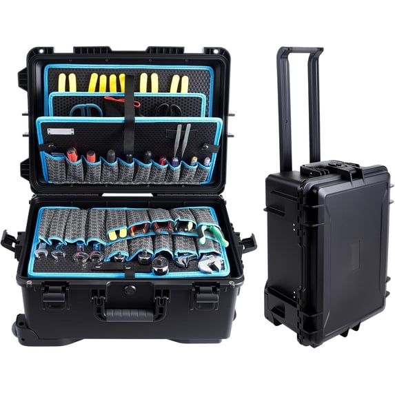 QinaQin 4-Layer Mobile Tool Box,Heavy-Duty Rolling Tool Station with ...