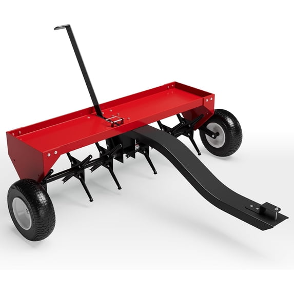 QinaQin 40 Inch Tow Behind Lawn Plug Aerator with Universal Hitch ...