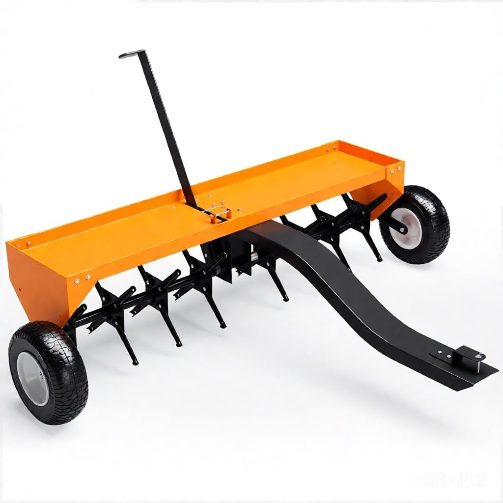 QinaQin 40Inch Tow Behind Lawn Plug Aerator with Universal Hitch,Lawn ...