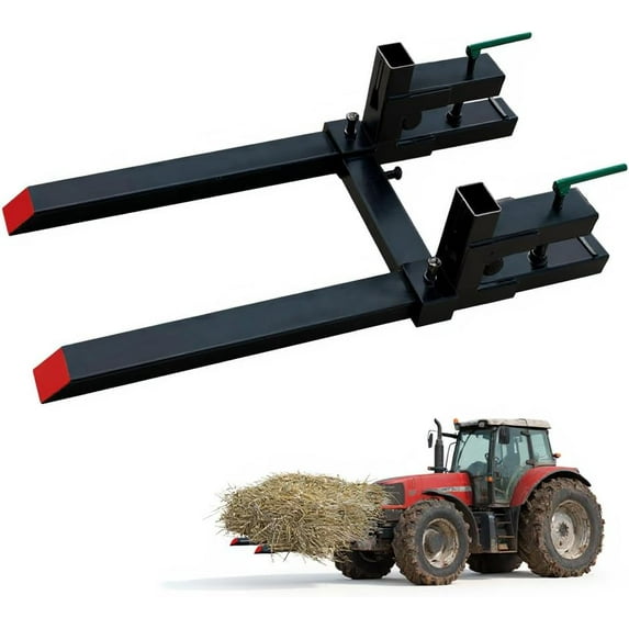 QinaQin 43 in Clamp On Pallet Forks,2000 LBS Quick Attach Loader Debris ...