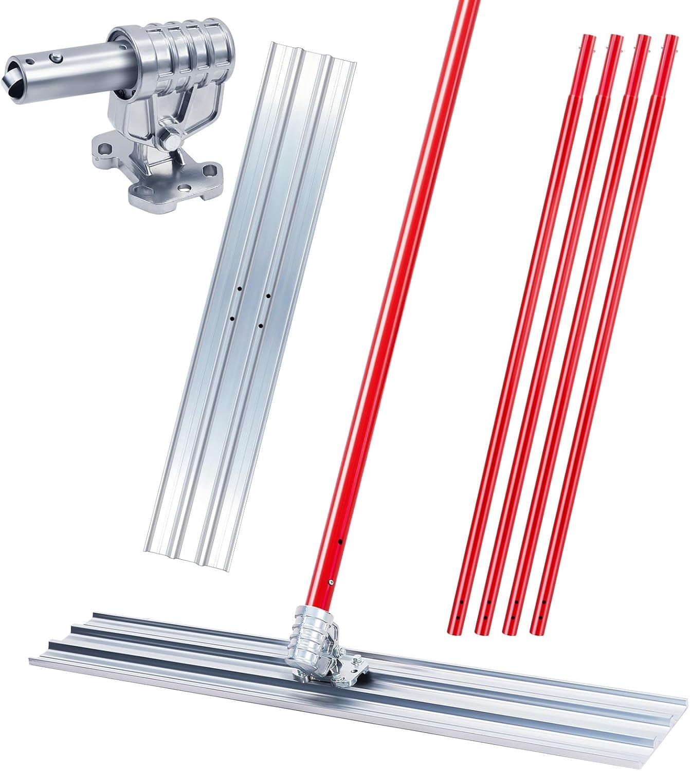 QinaQin 48 x 8 Inch Aluminum Magnesium Alloy Concrete Float,Round End ...