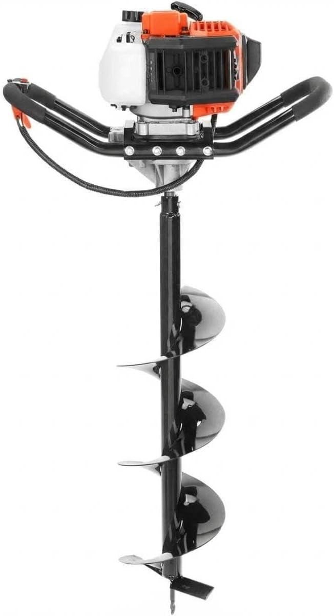 QinaQin 52CC 2-Stroke Gas Powered Ice Auger,Heavy Duty Ice Fishing ...
