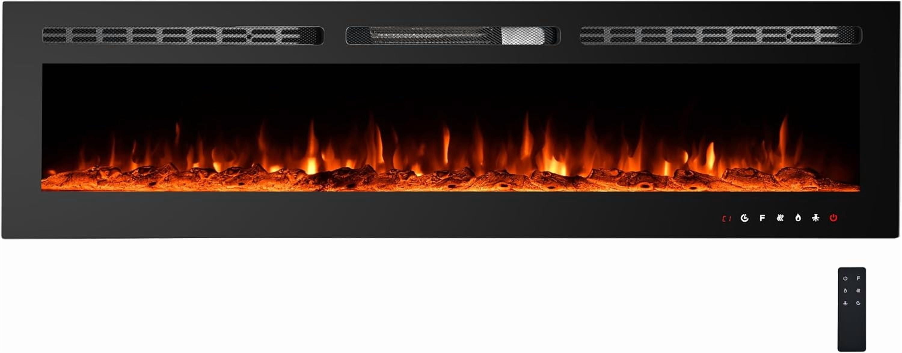 QinaQin 80 Inch Wall Mounted Electric Fireplace,Recessed Fireplace ...