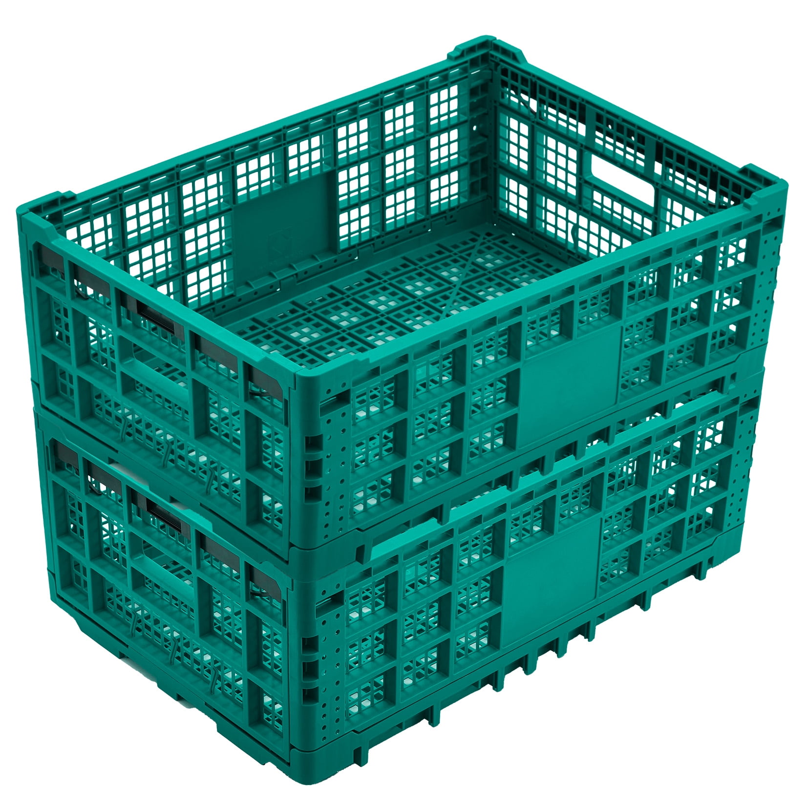 QinaQin Collapsible Storage Crates, 52 Liter Heavy Duty Foldable ...