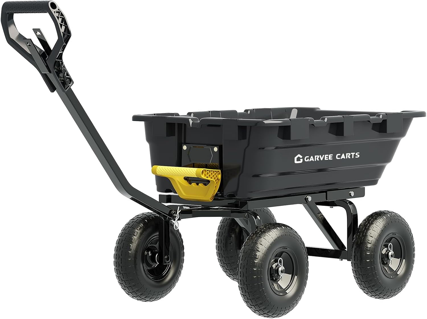 QinaQin Wheelbarrow,Garden Dump Cart with All Terrain Wheels,Pull ...