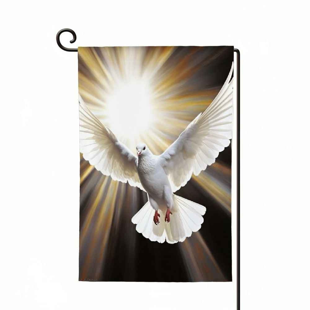 Qinduosi Dove Garden Flag Peace Bird White Dove with Swings Flying In ...