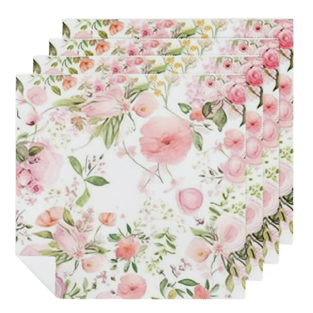 Qinduosi Floral Cloth Napkins Washable Dinner Napkins Napkins for ...