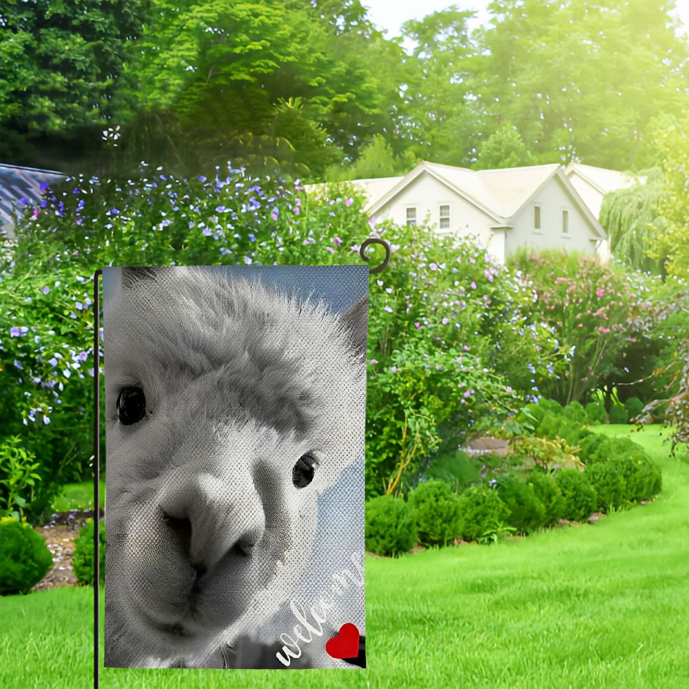 Qinduosi Funny Llama House Flags Double Sided I Love Llama Yard Flags ...