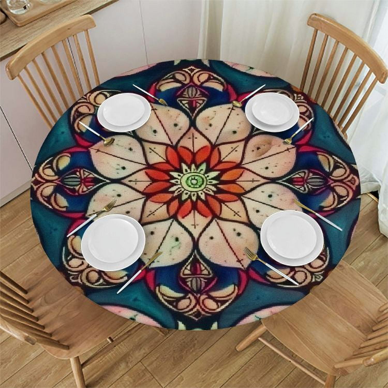 Qinduosi Outdoor Tablecloth with Umbrella Hole and Zipper Waterproof ...