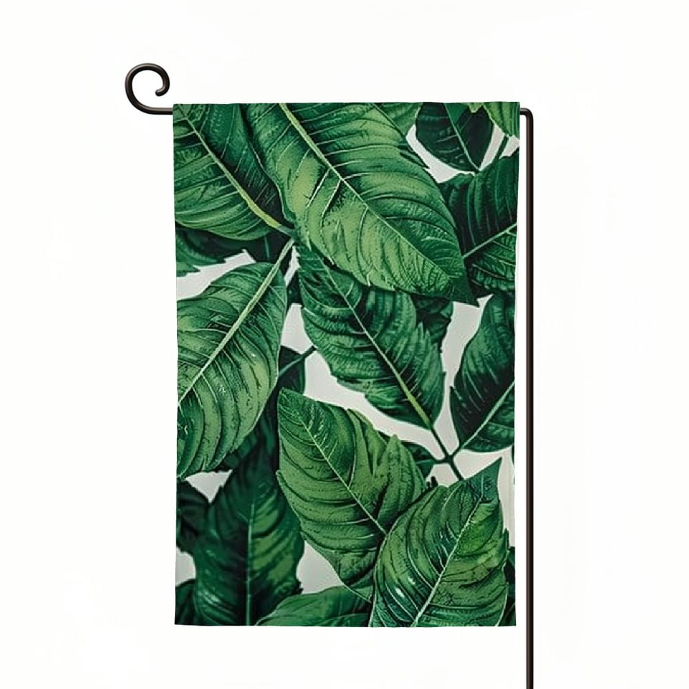 Qinduosi Palm Leaf Garden Flag Palm Tree Banana Leaves Home Flags ...