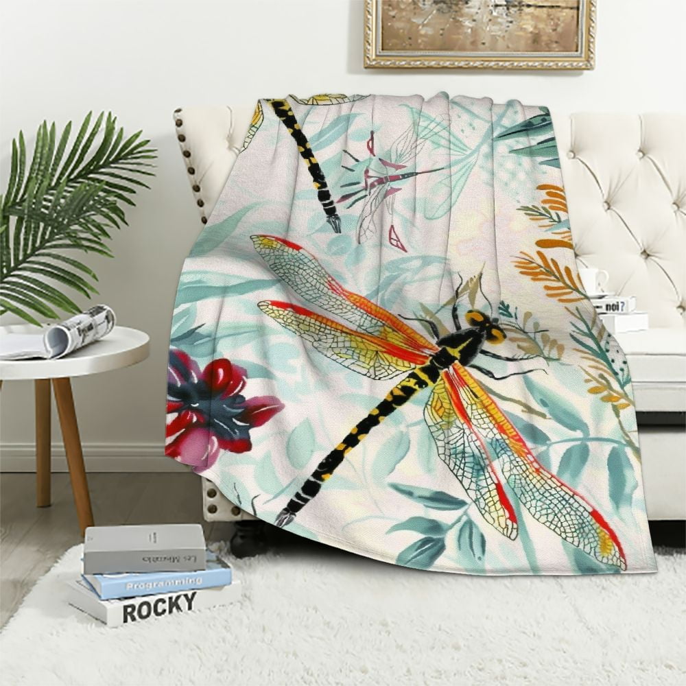 Qinduosi Throw Blanket Kids Ornamental Printed Fuzzy Blanket for Bed ...