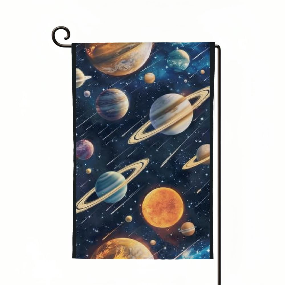 Qinduosi Welcome Garden Flag Vertical Solar System Planets Yard Flag ...