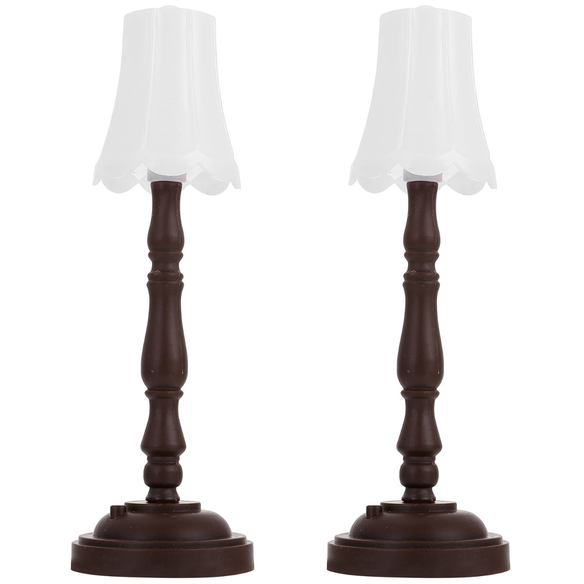 Qinf Miniature LED Lamp Ornament, 7.07" Height, Coffee & White, Plastic ...