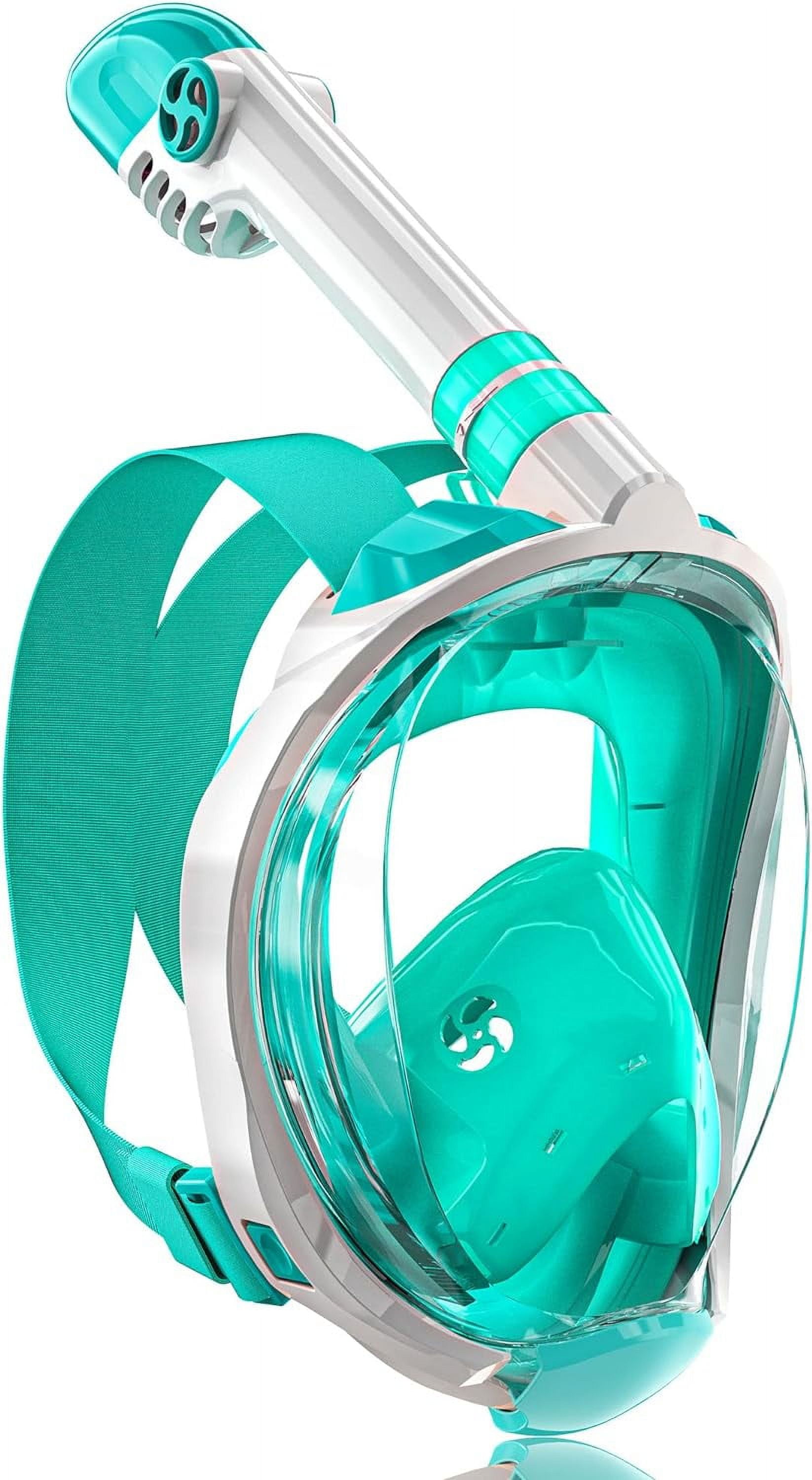 QingSong Kids Snorkel Mask Full Face, Snorkeling Set with Camera Mount ...