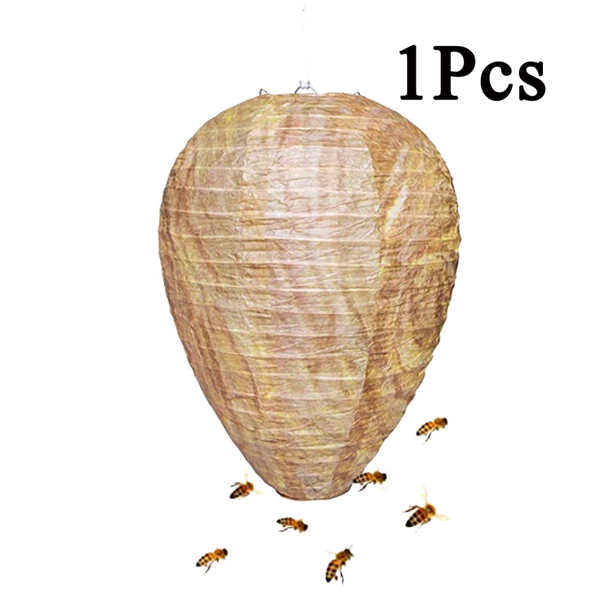 QingY 4 Pack Hanging Wasp Nest Decoys, Hornet Deterrent, Waterproof ...