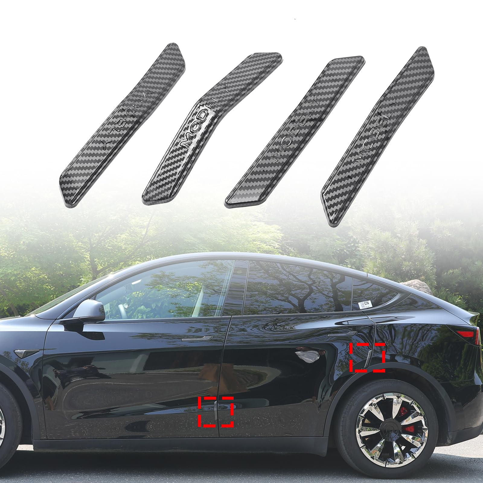 Qingchijun 4 Pcs Door MMF7 Edge Guards Protector Compatible with Tesla ...