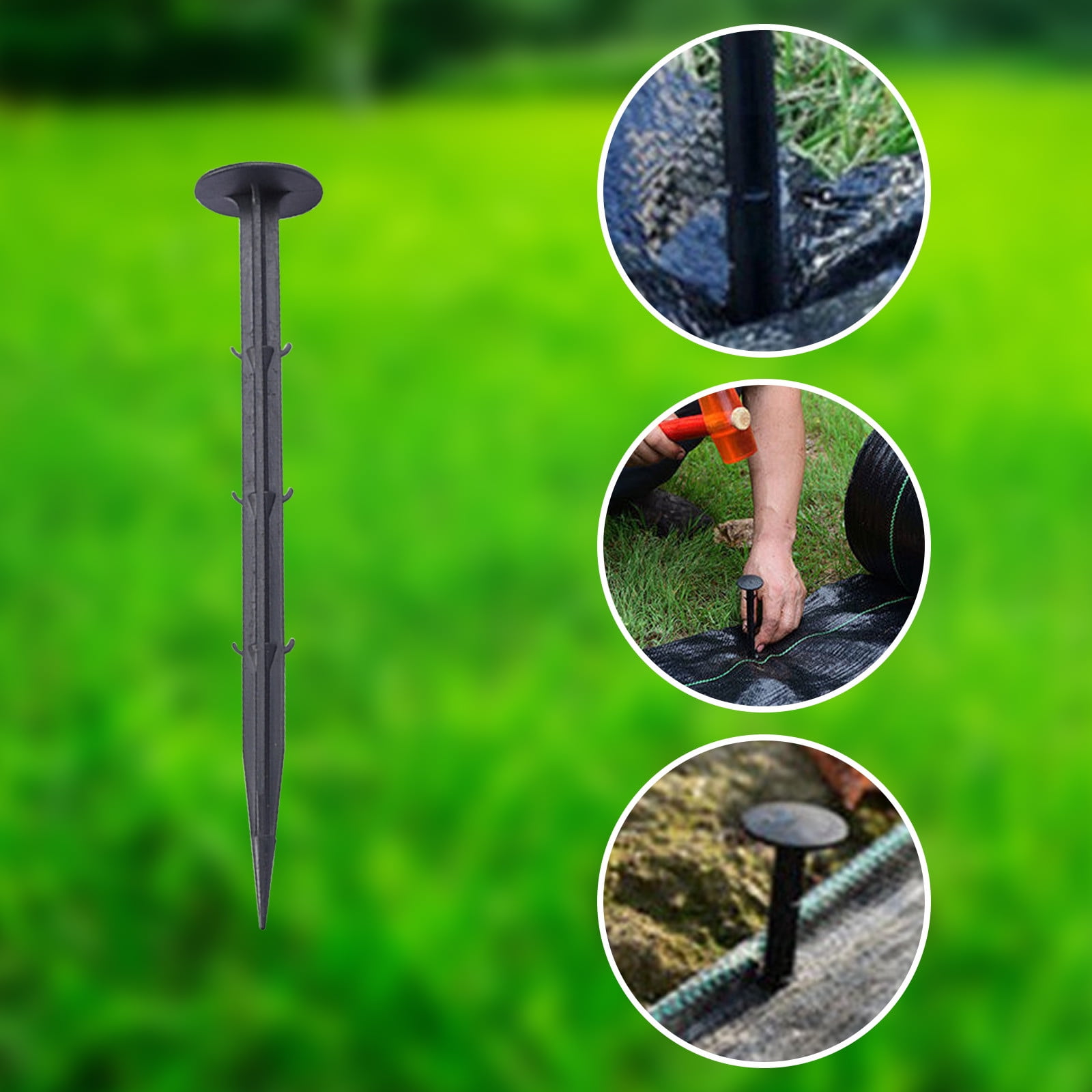 Isvgxsz 50PCS Plastic Landscape Anchoring Spikes, Garden Spiral ...