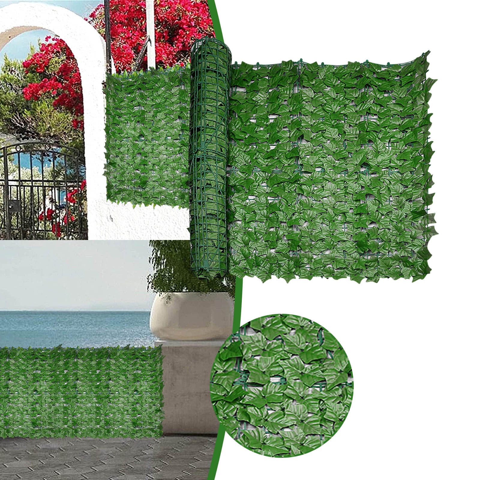 Isvgxsz Artificial Ivy Privacy Fence Wall Screen,UV-Anti Faux Greenery ...