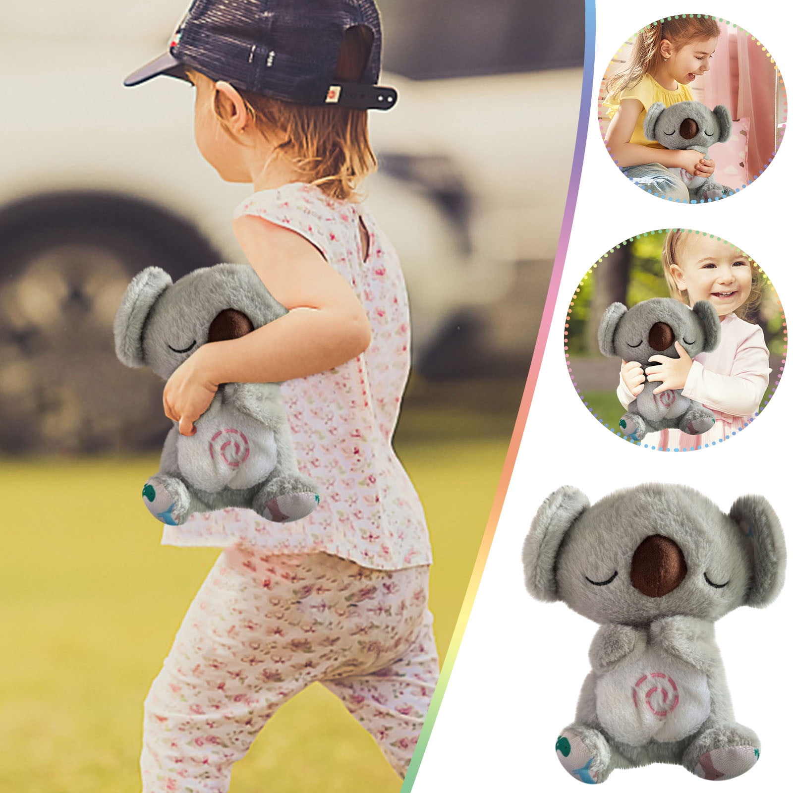 Isvgxsz Breathing Stuffed Animal Calming Soothers for Sleep Heartbeat ...
