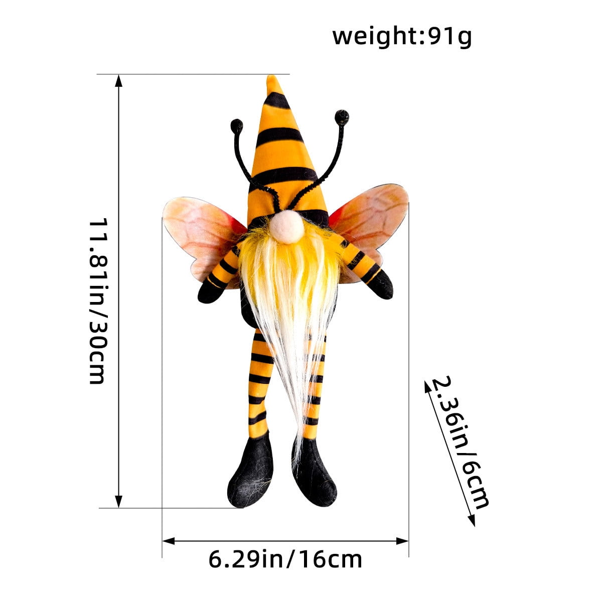 Isvgxsz Bumble Bee Gnome Plush - Mr and Mrs Honeybee Spring Gnomes ...