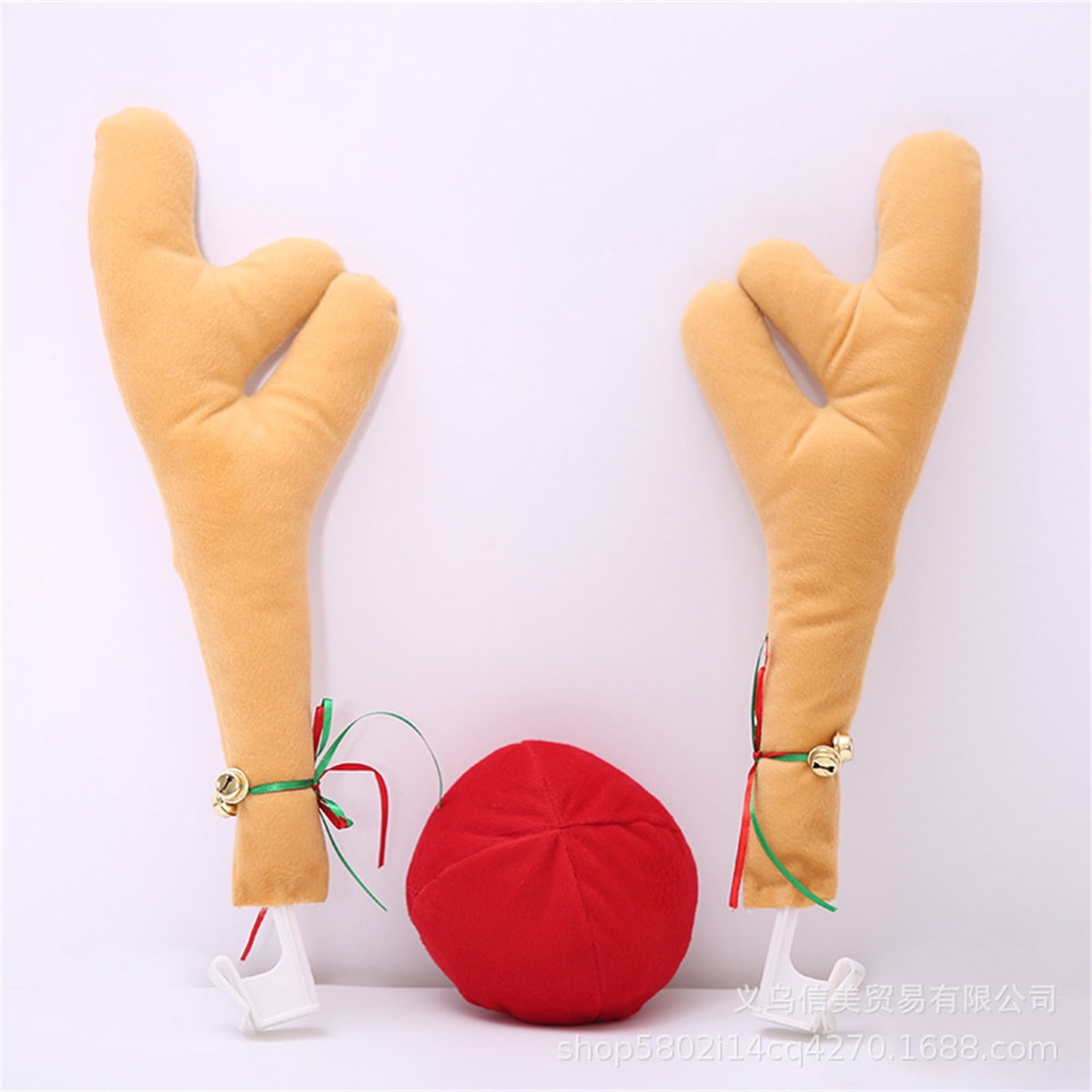 Reindeer Antlers Car Kit Decoracion Para Carro De Navidad Christmas Car ...