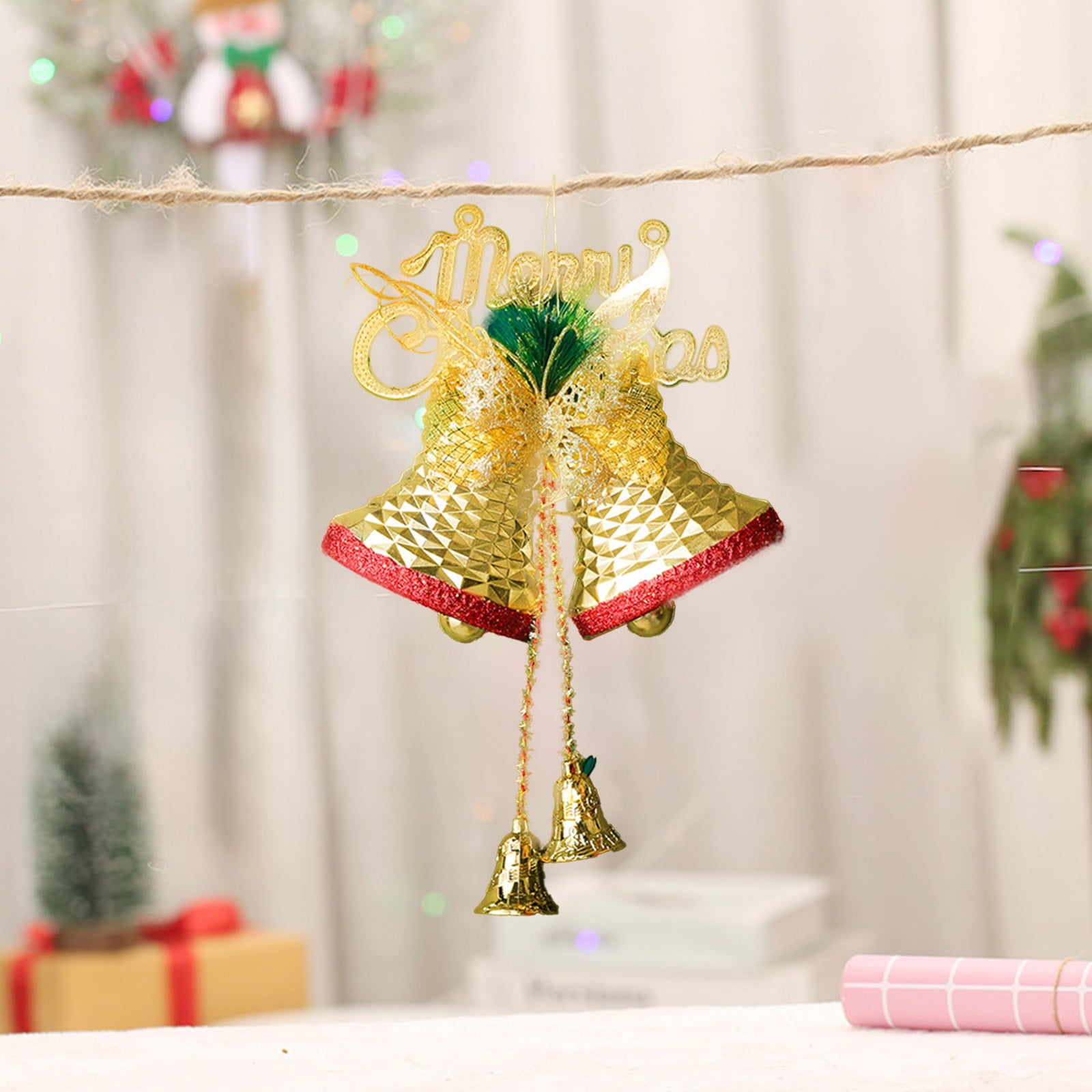 Isvgxsz Christmas Bells, Large Galvanized Bells Rustic Decor,Wall ...