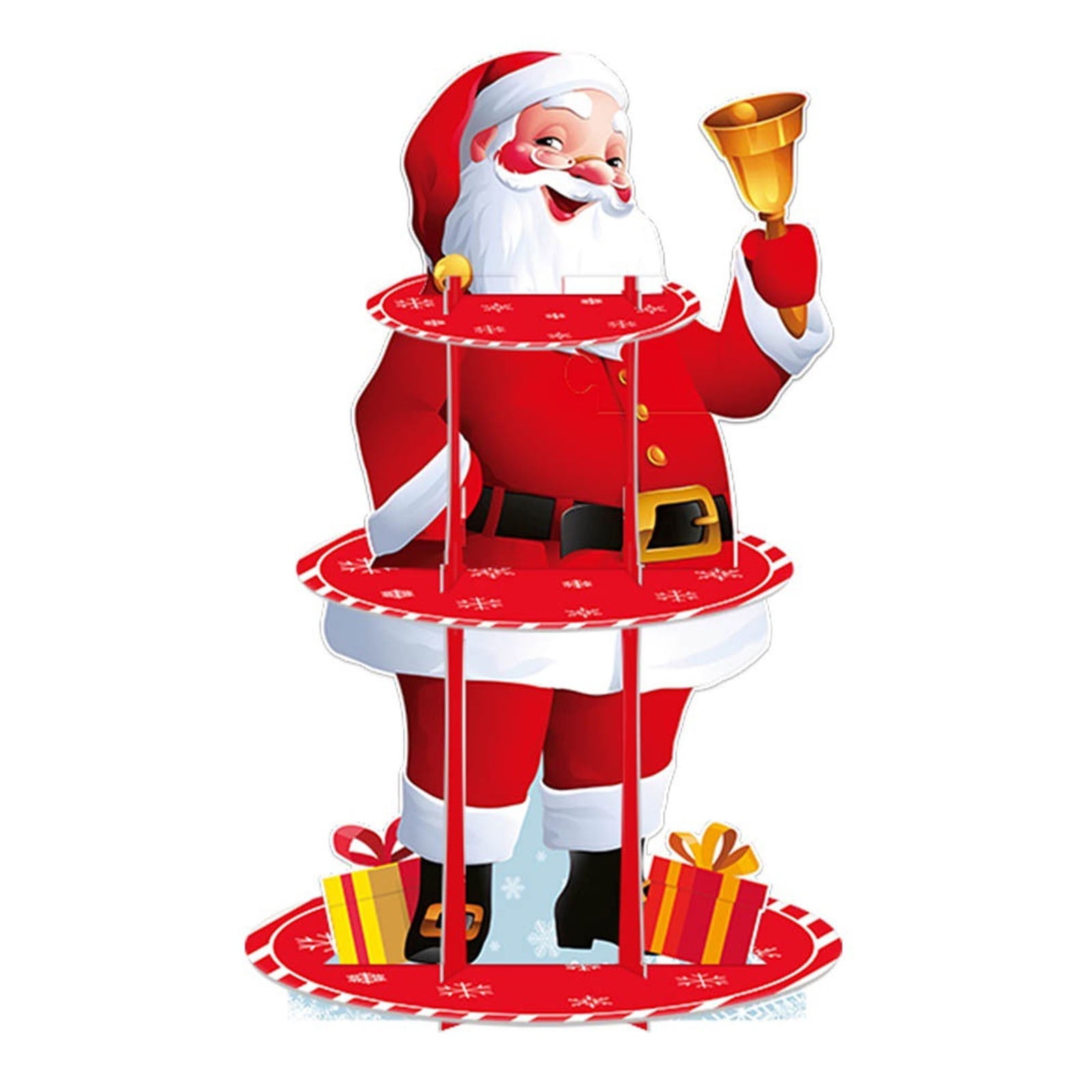 Isvgxsz Christmas Cupcake Stand, Santa Claus Christmas Cupcake Stand ...