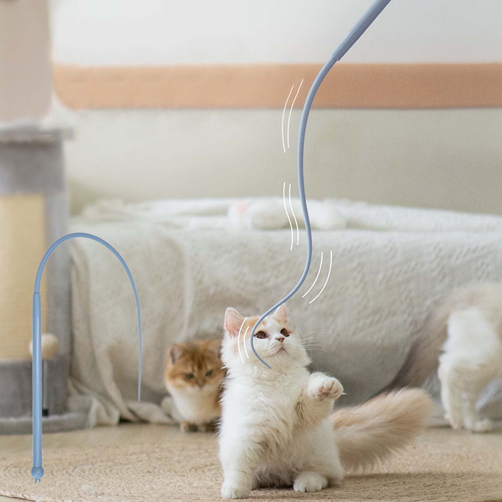 Cat Wand Toys for Indoor Cats Cat Toys for Bored Indoor Adult Cats Toy ...