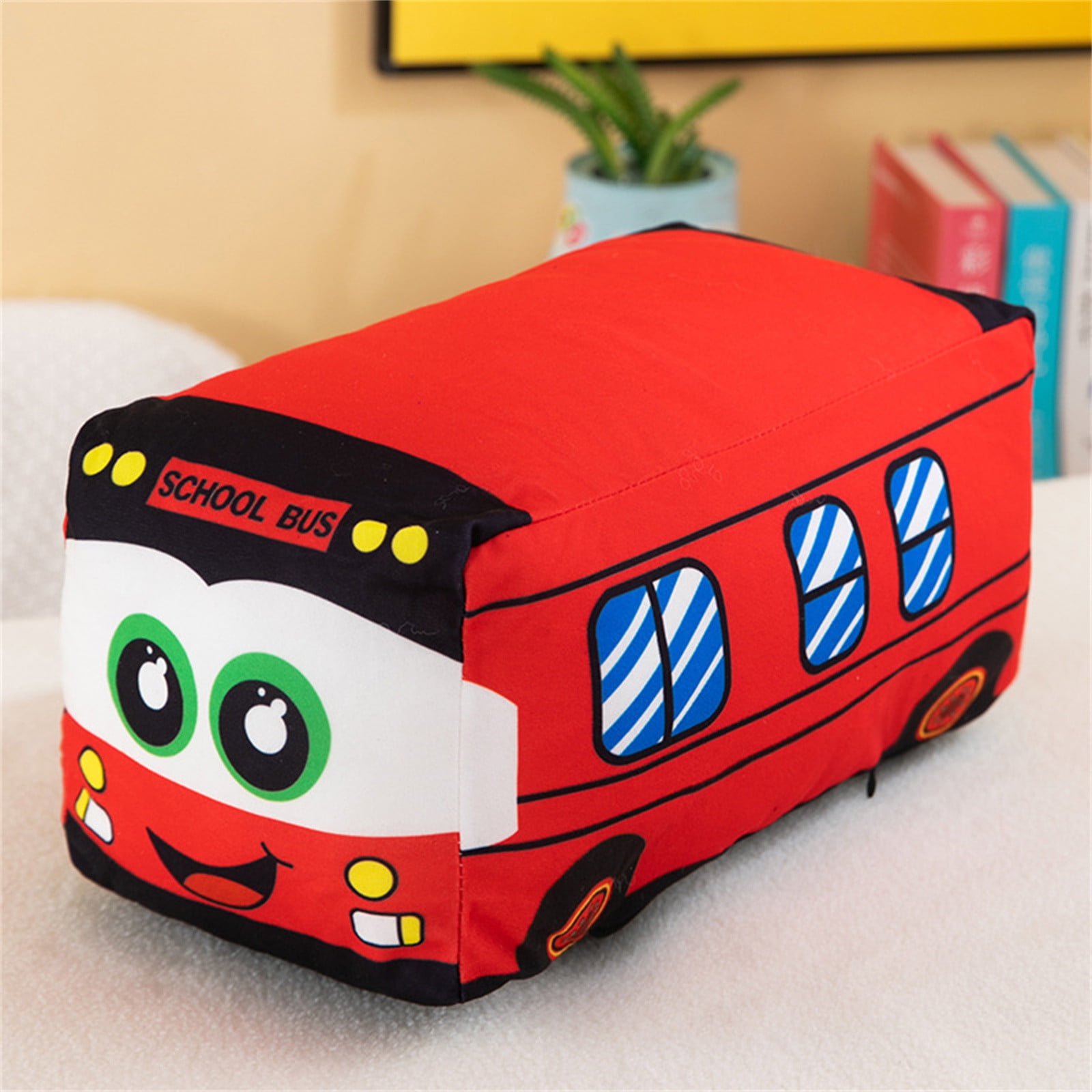 Car Plush Toy Soft Stuffed Car Plush Pillow Toy CuteTractor Cartoon ...