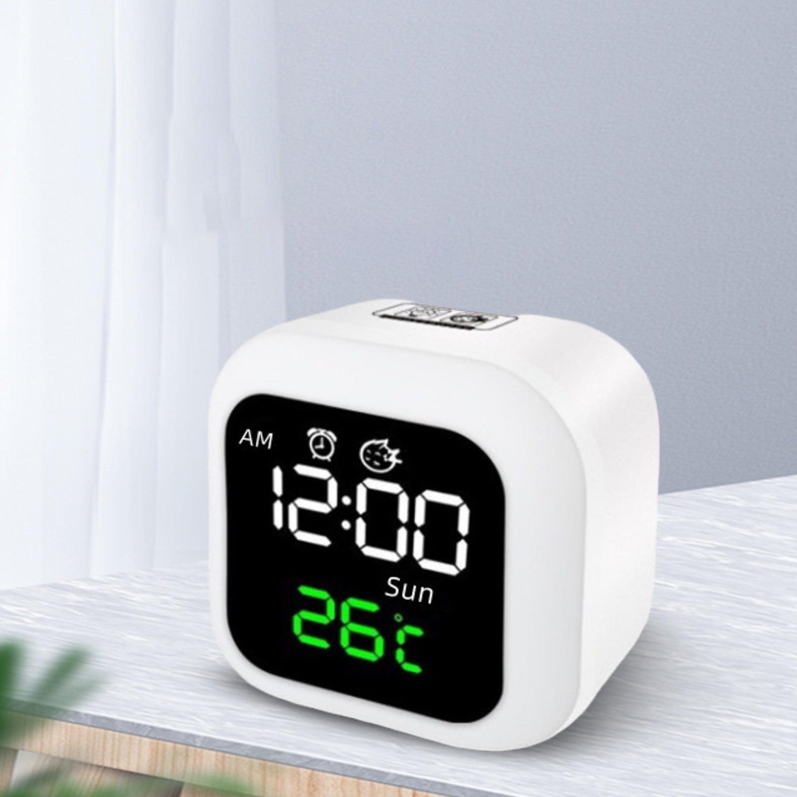 Isvgxsz Clearance Digital Alarm Clock with Indoor Temperature, Battery ...