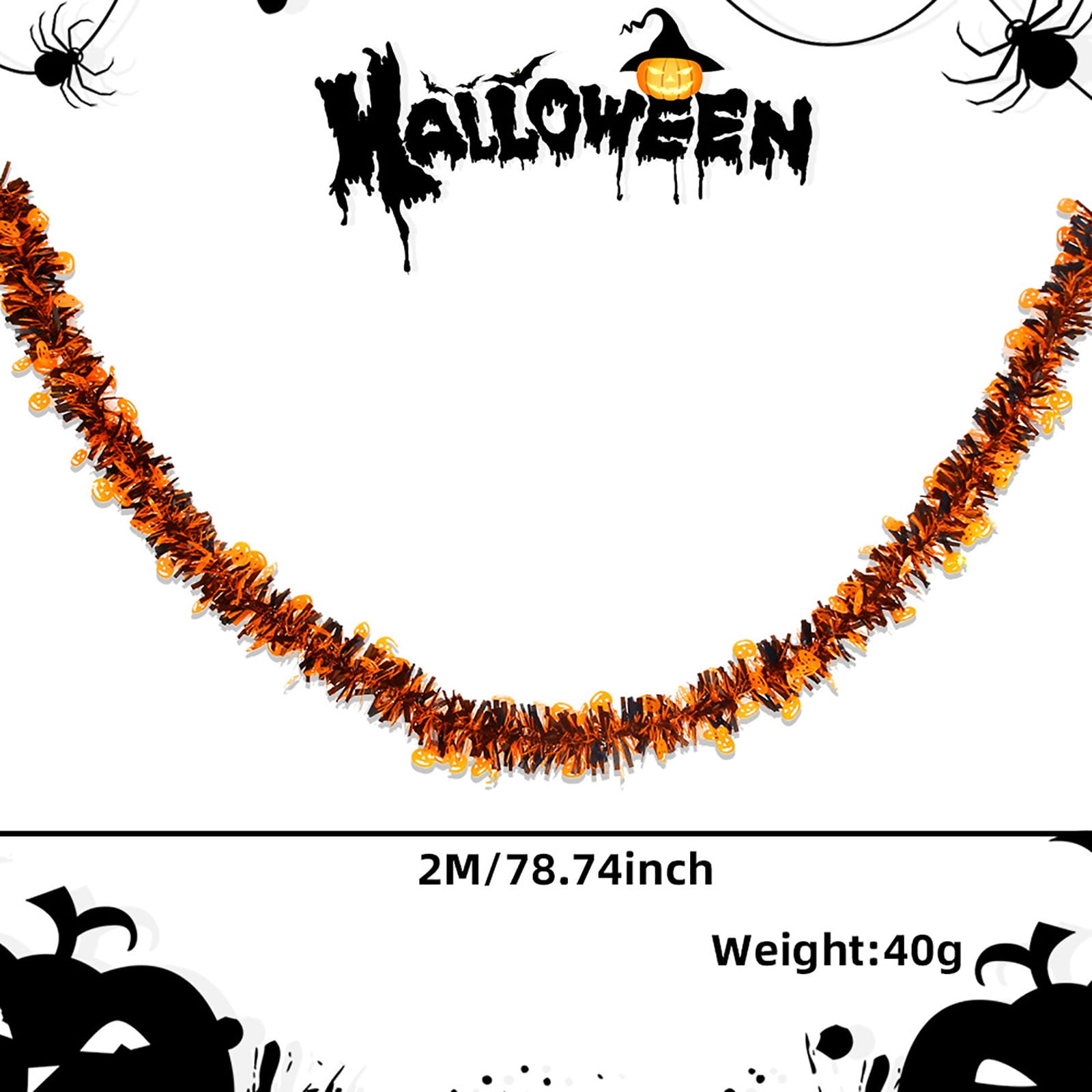 Isvgxsz Halloween Party Pull Flower Decoration Halloween Paper Garland ...