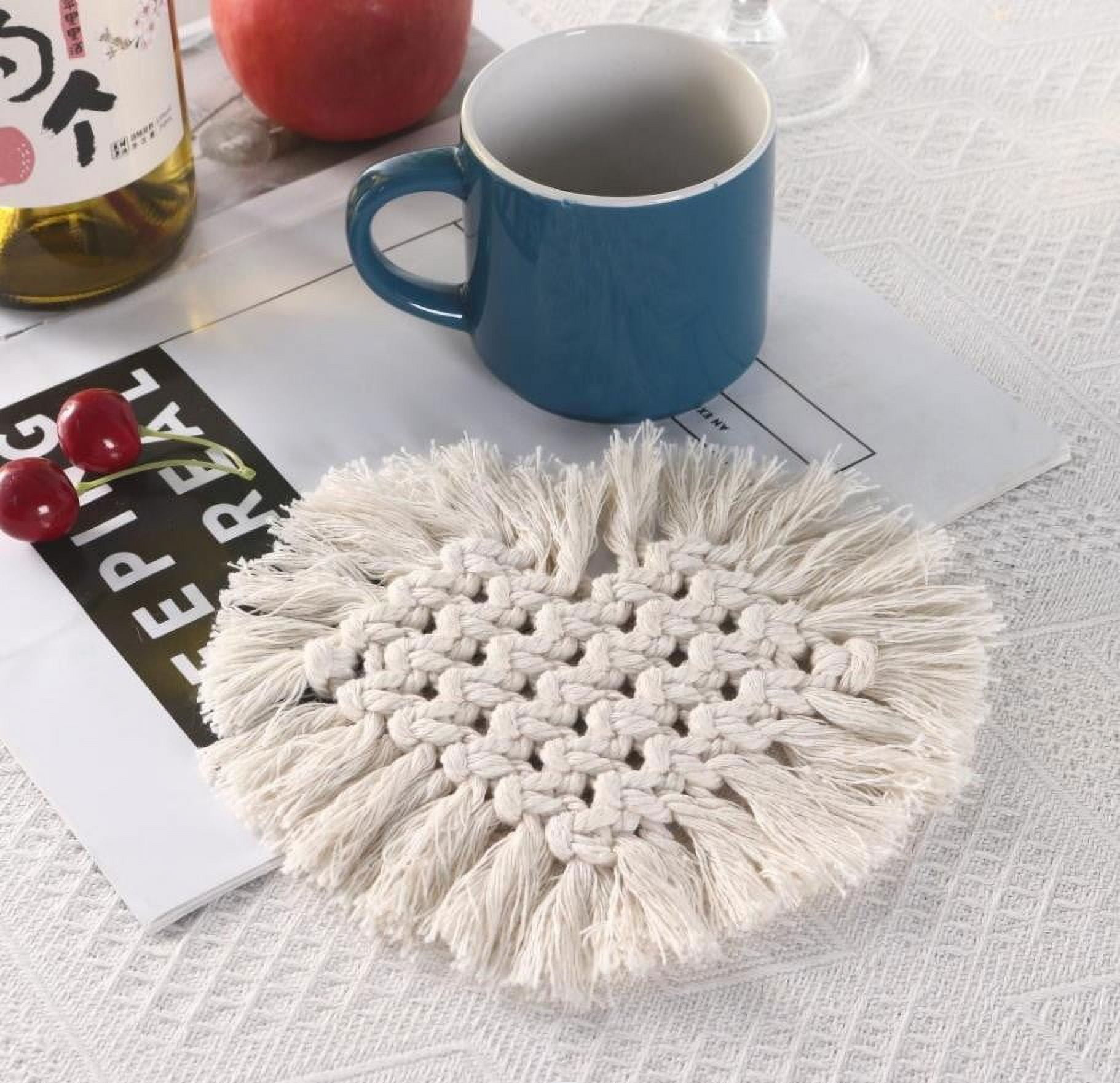 Isvgxsz Handmade Cotton Woven Boho Placemats - Modern Farmhouse Fringe ...