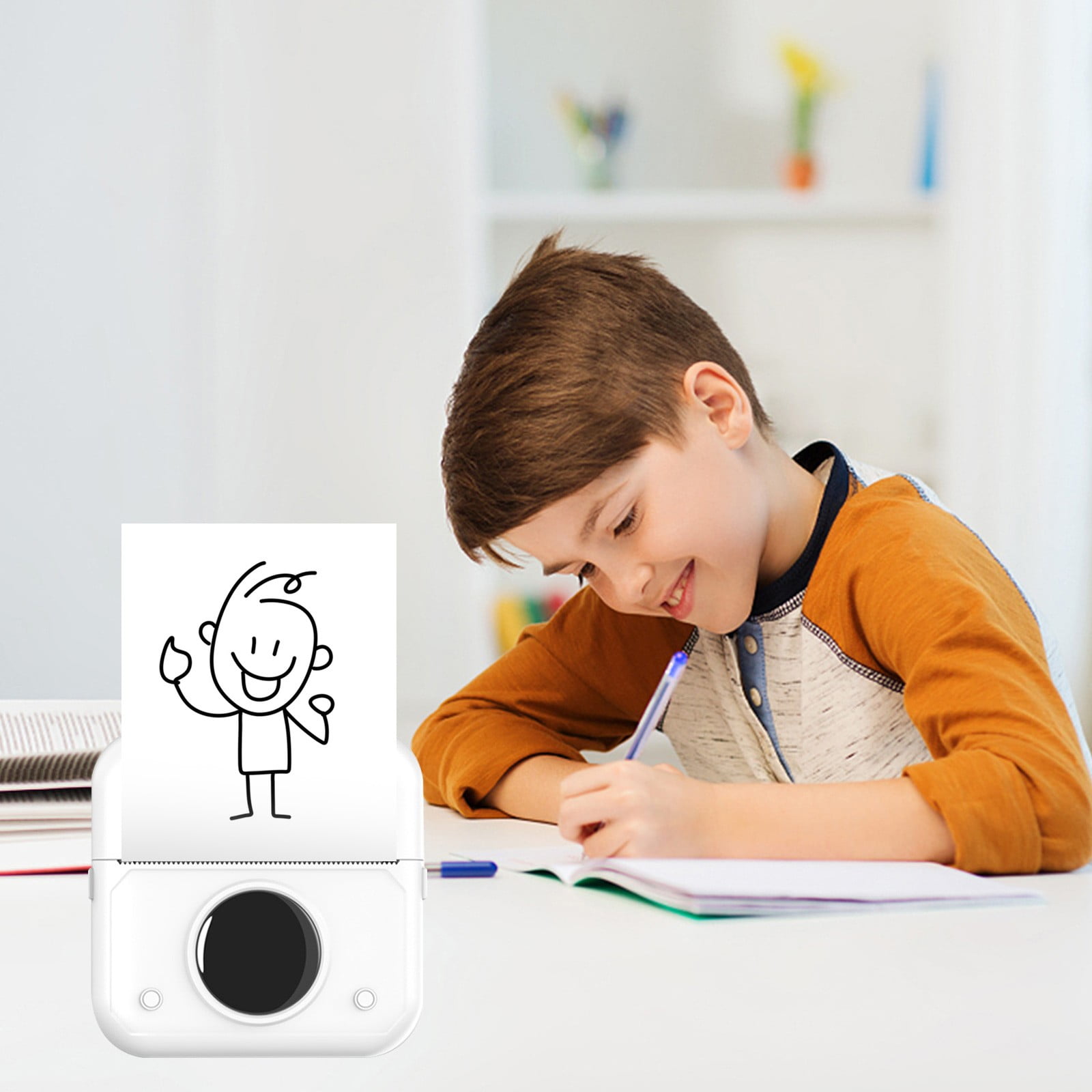 Isvgxsz Inkless Mini Thermal Pocket Printer, Wireless Mini Sticker ...