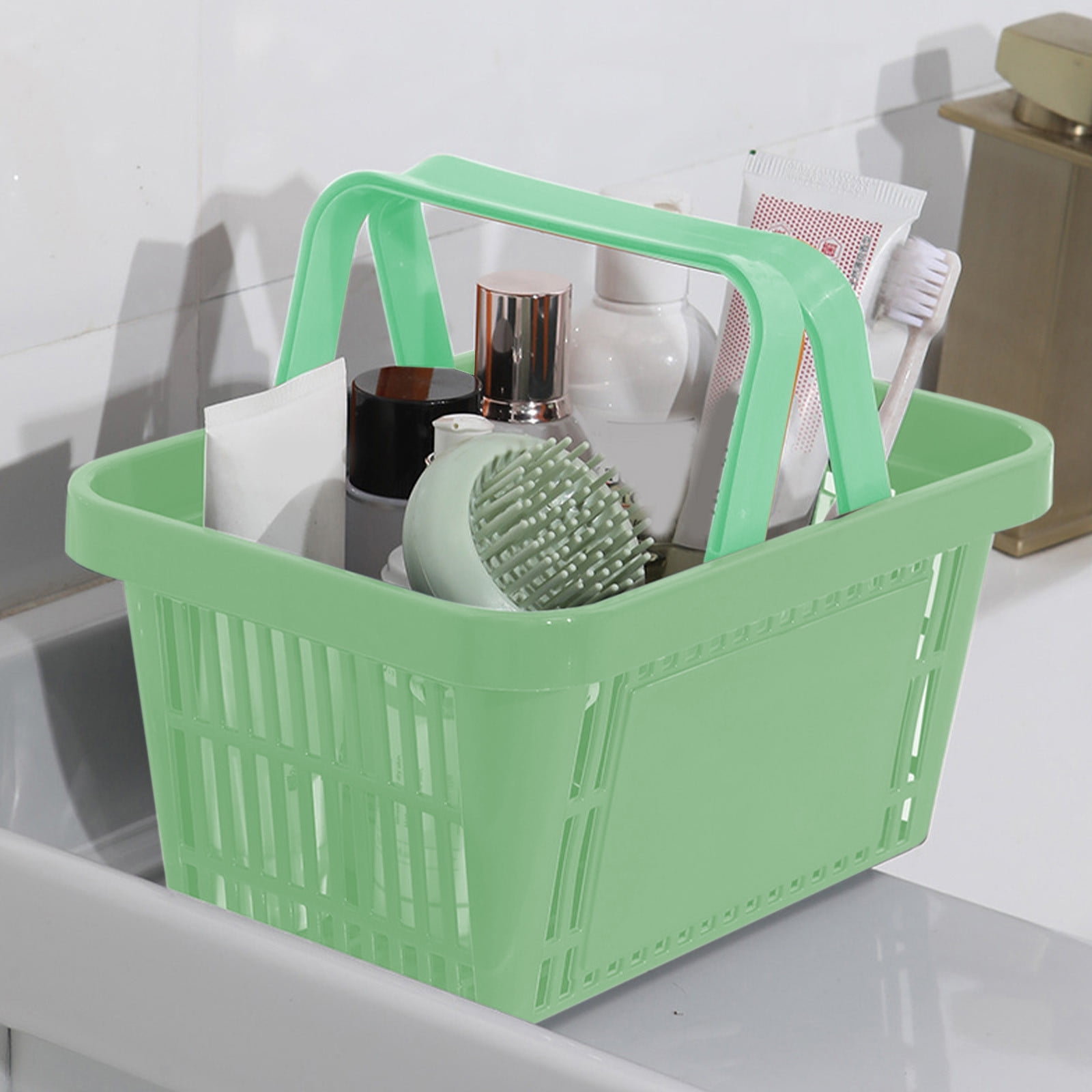 Isvgxsz Shopping Basket with Handles 5.7 L Plastic Grocery Basket ...