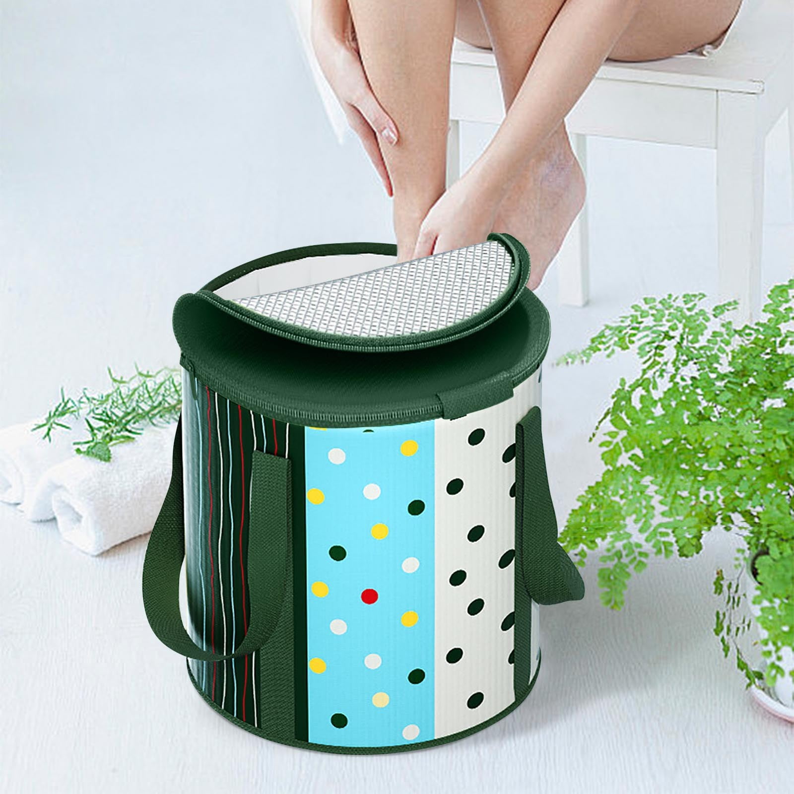 Qinghuai Collapsible Foot Bath Basin for Soaking Feet, Portable Foot ...